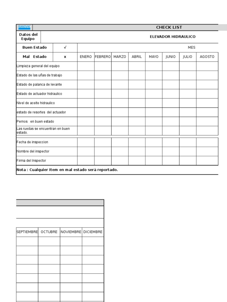 Check List Elevador Hidraulico | PDF | Ascensor | Science
