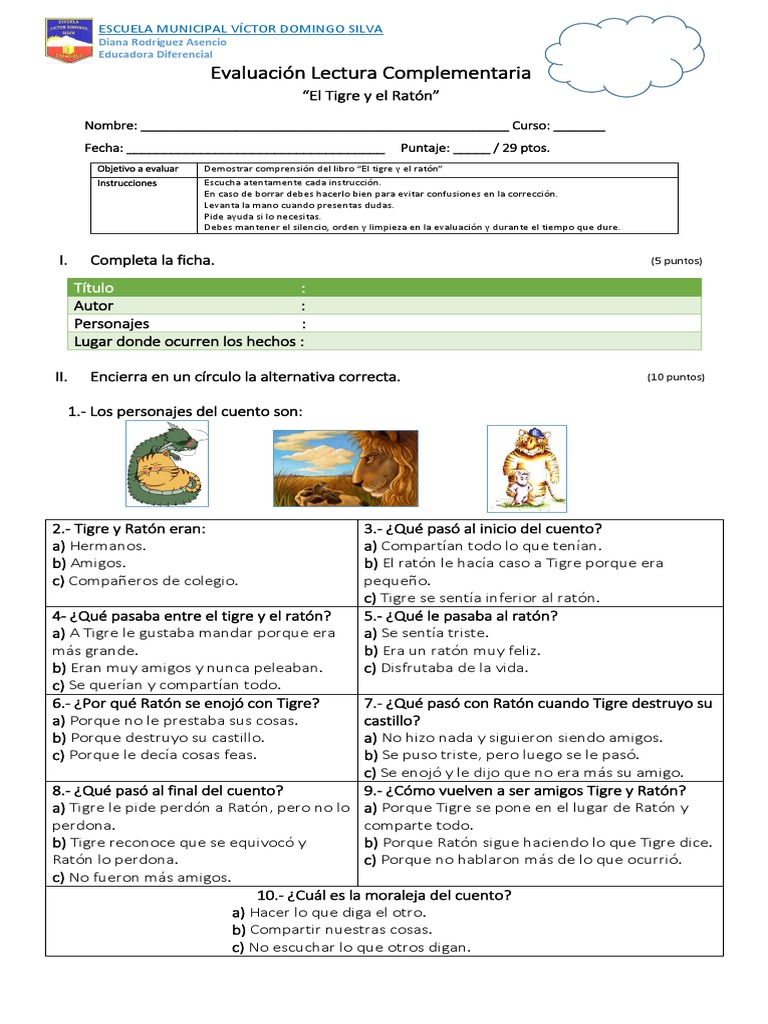 Lectura El Tigre y El Ratón | PDF | Ocio