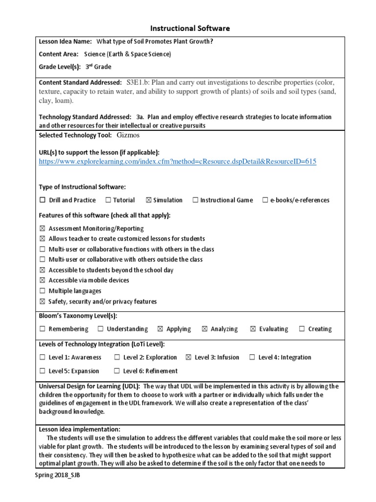 Instructional Software Lesson Plan | PDF | Experiment | Simulation
