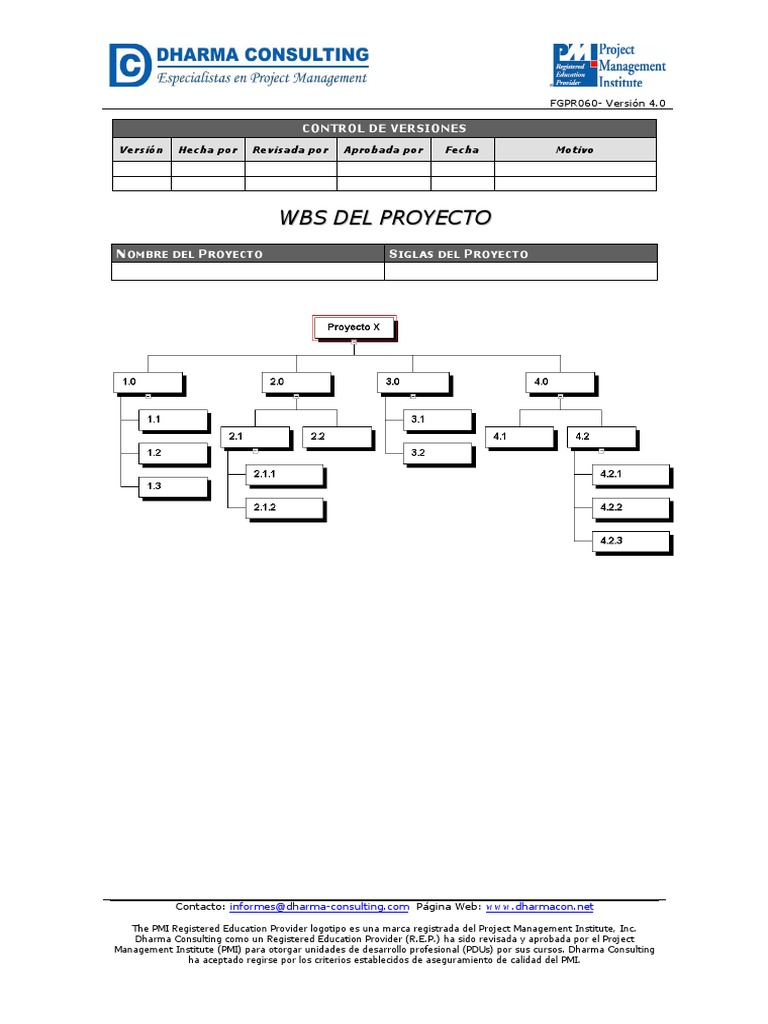 Plantilla WBS | PDF