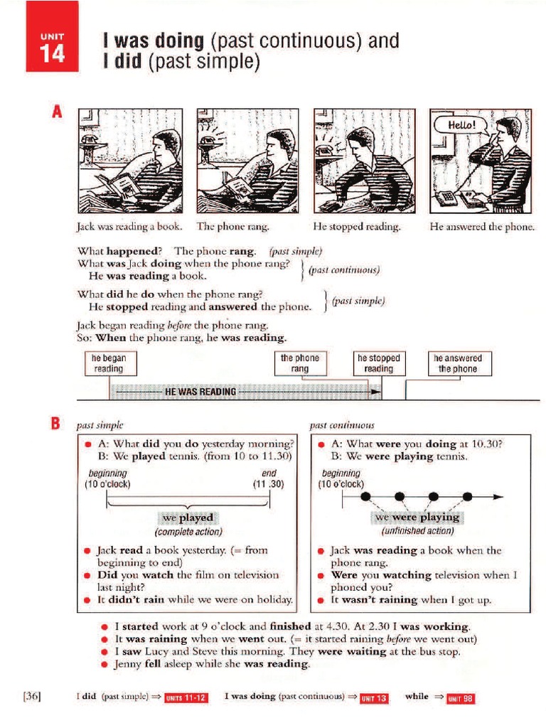 Simple Past Vs Past Continuous PDF | PDF