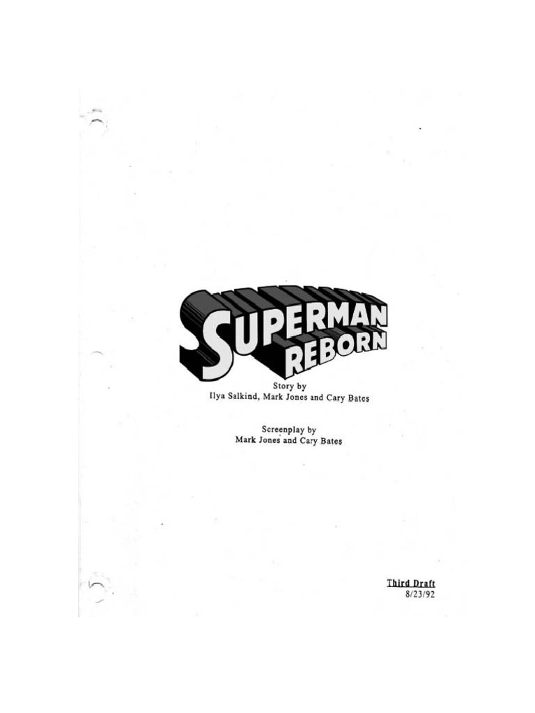 Superman Reborn Script | PDF
