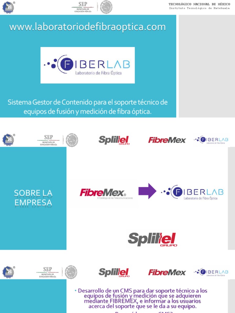 Presentacion Fiberlab | PDF | Soporte técnico | Obras intelectuales