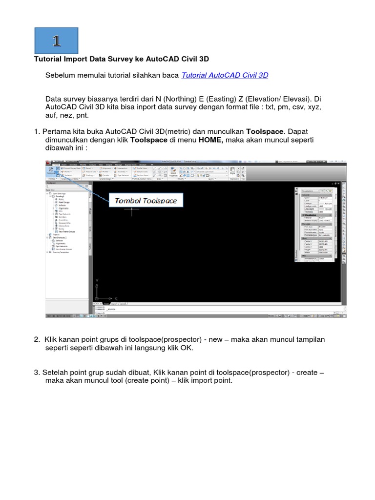 Civil 3D Tutorial | PDF