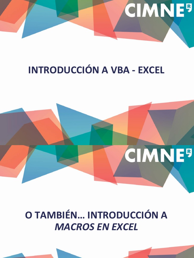 Introducción Vba Excel Pdf Macro Informática Visual Basic 