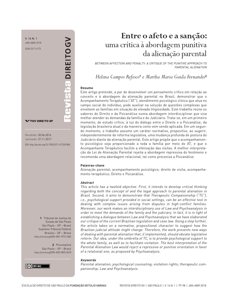 Entre o Afeto e A Sanção | PDF | Família | Psiquiatria