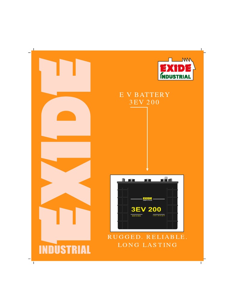 Exide EV Tubular | PDF | Battery (Electricity) | Electric Vehicle