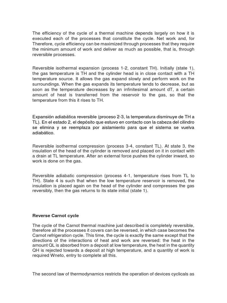 Carnot Cycle | PDF | Heat | Thermodynamic Properties