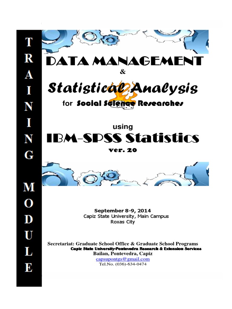 Basic Statistics Data Management Stat Analysis Pdf Spss Sas