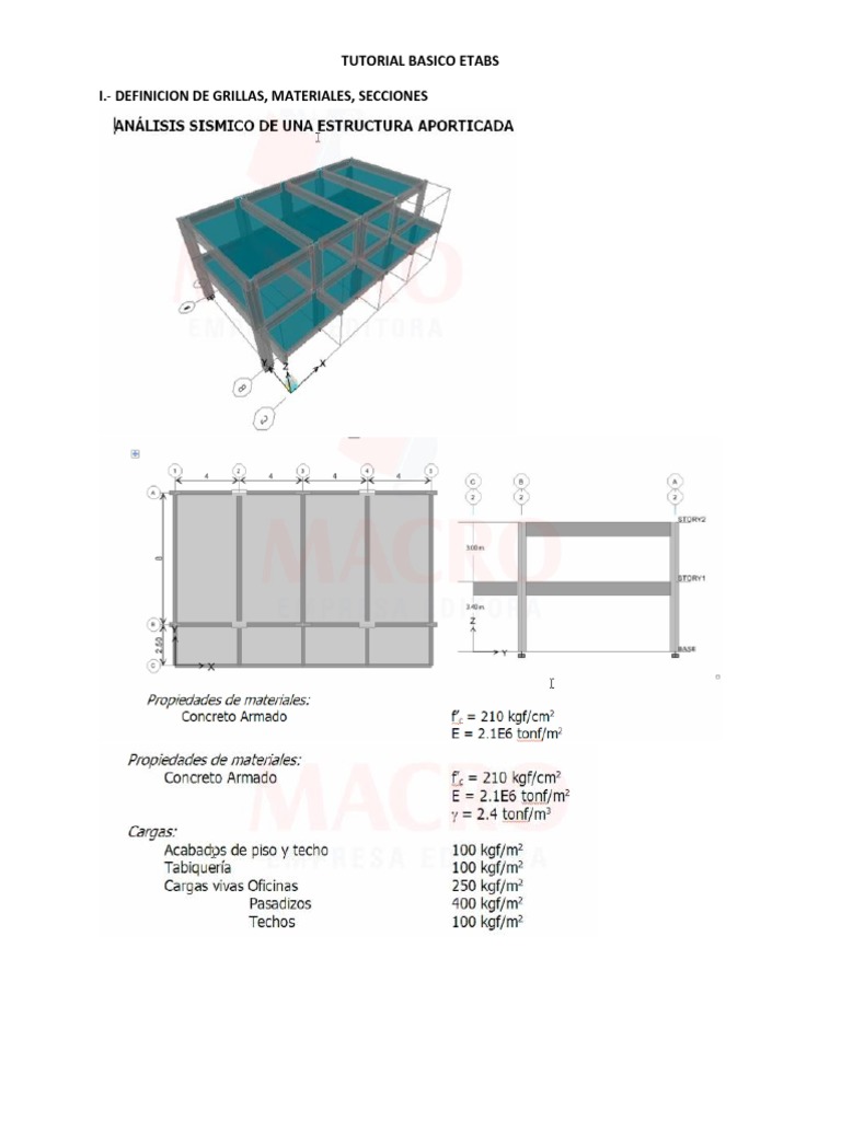 Tutorial Basico Etabs | PDF | Carpintería | Naturaleza