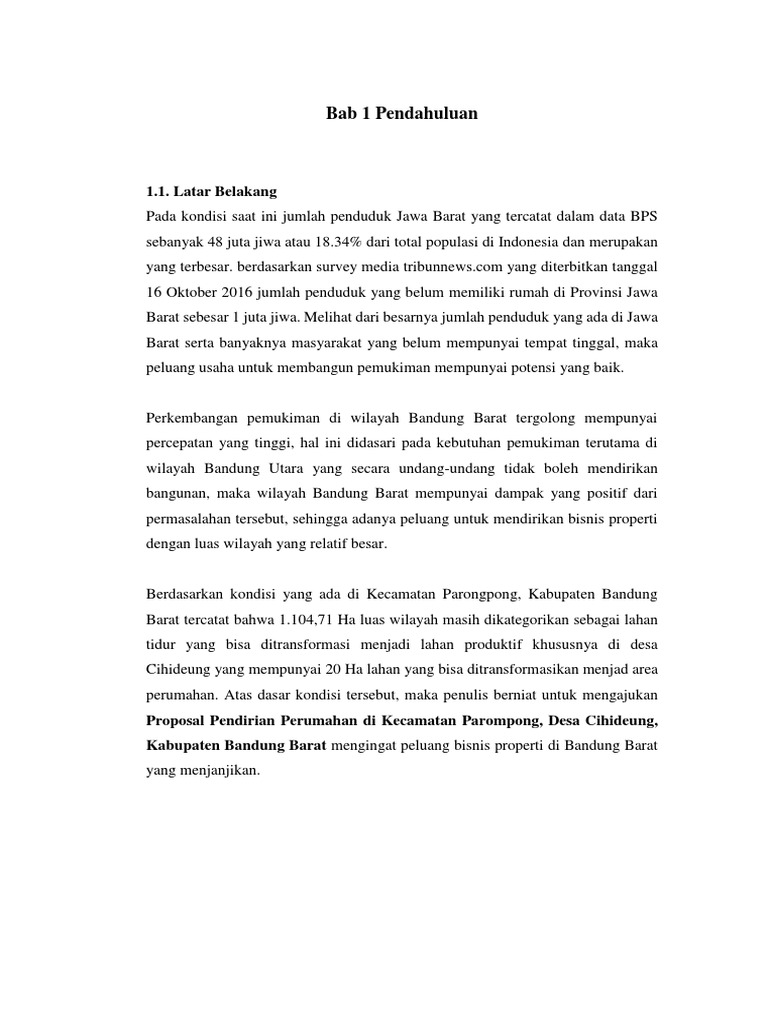 Tugas Proposal Perumahan | PDF