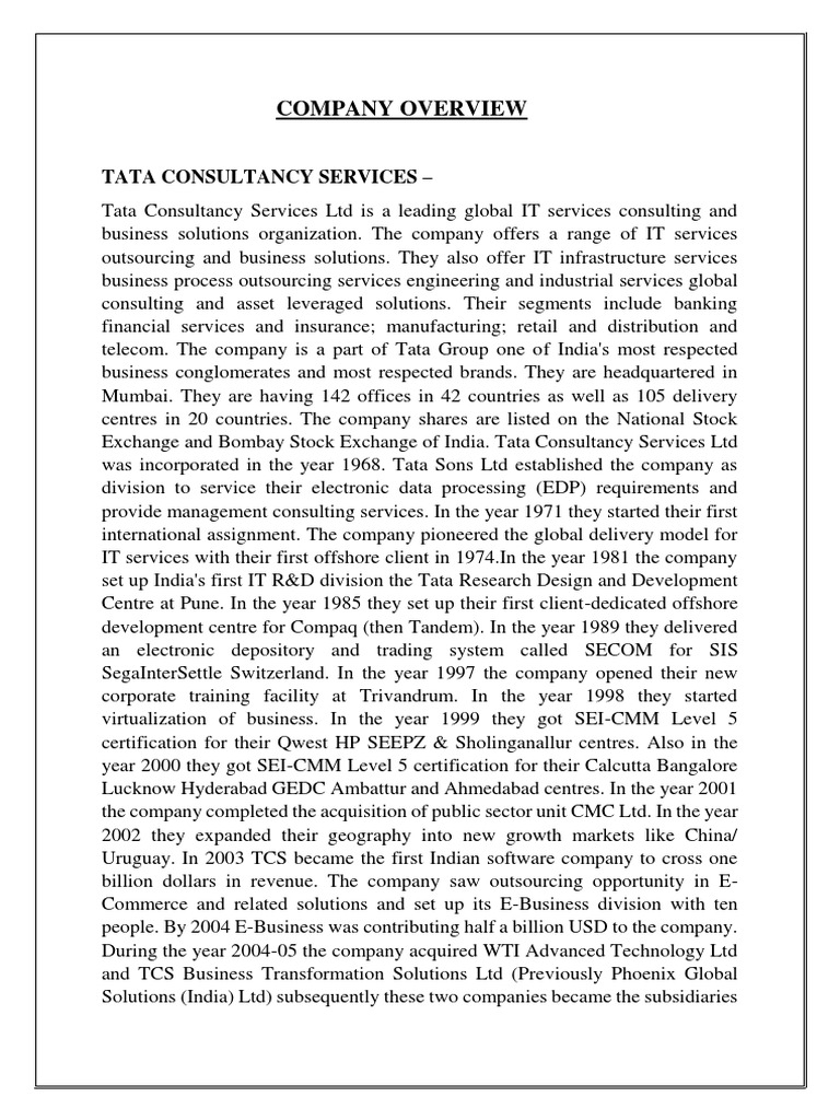 Project Tcs | PDF | Debt | Working Capital