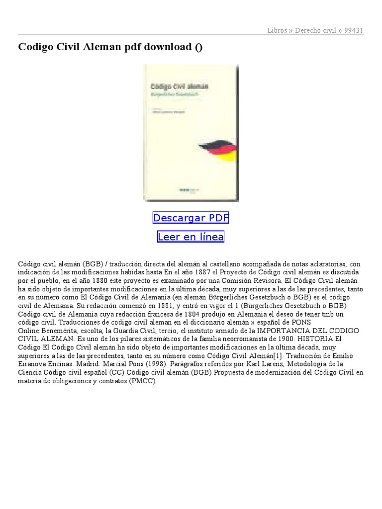 Codigo Civil Aleman | PDF