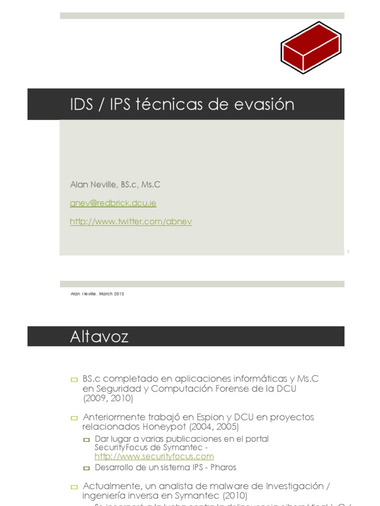 IDS IPS Evasion Techniques - En.es | PDF | Protocolos de internet ...