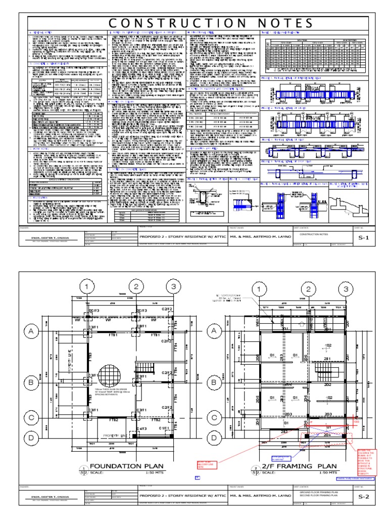 Structural Plan Commented | PDF | Building | Materials