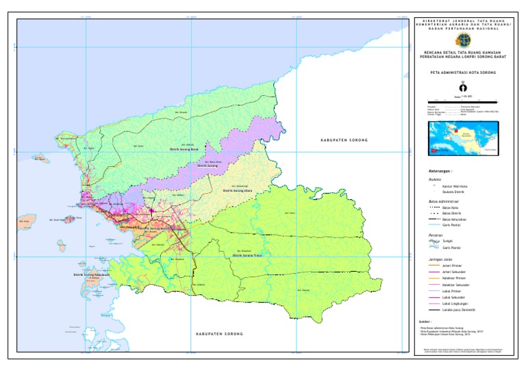 Peta Administrasi RDTR KPN Sorong | PDF