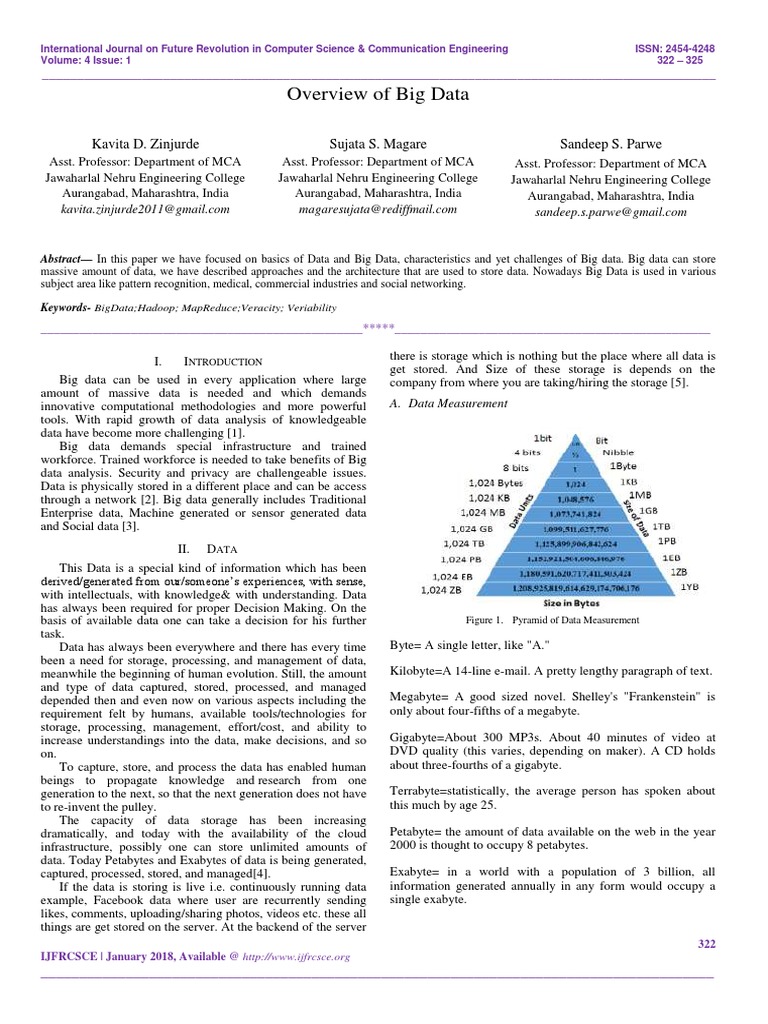 Overview of Big Data | PDF | Big Data | Analytics