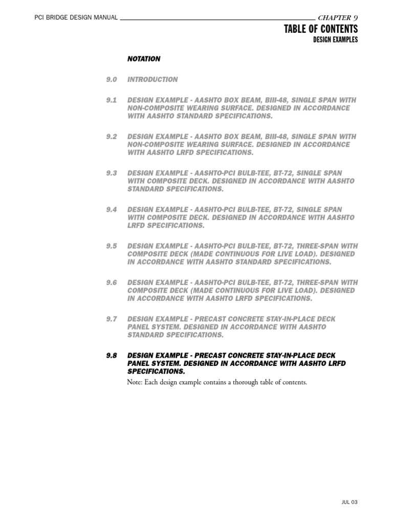 Notation: Pci Bridge Design Manual | PDF | Bending | Beam (Structure)