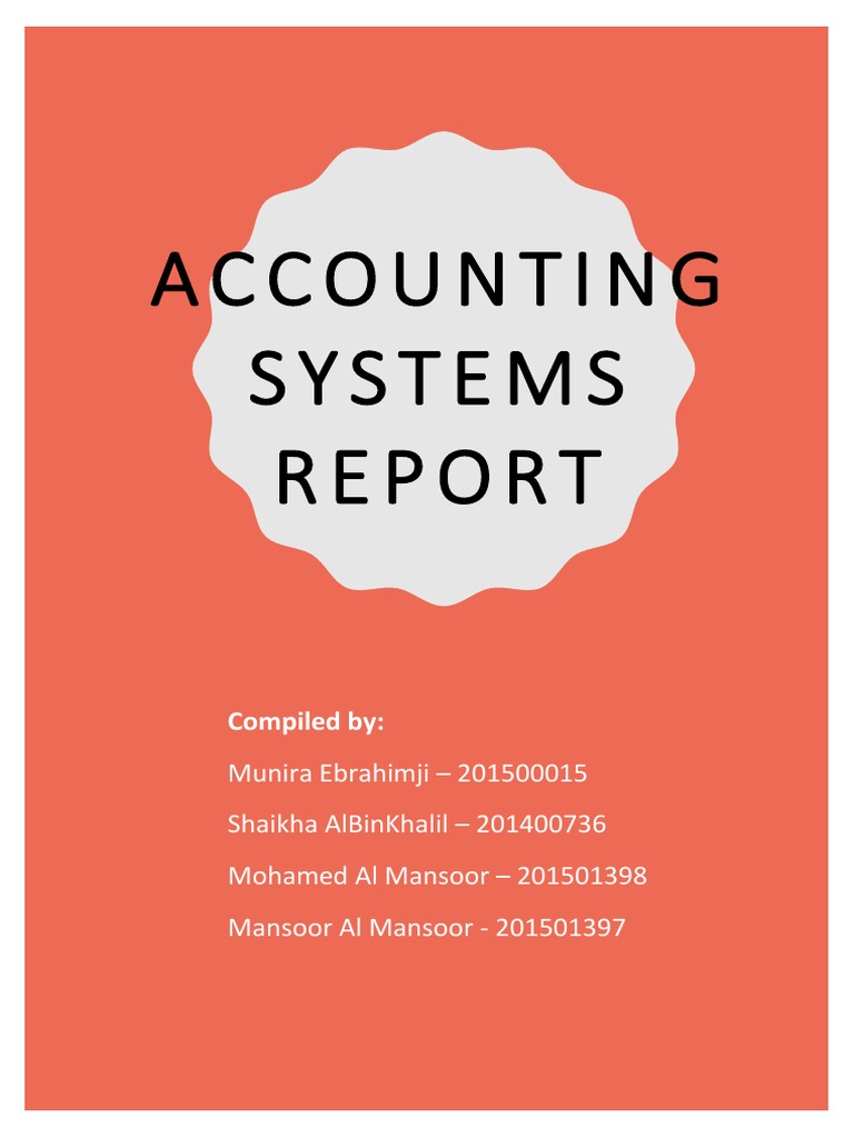 Accounting Systems Analysis Report | PDF | Cheque | Debits And Credits