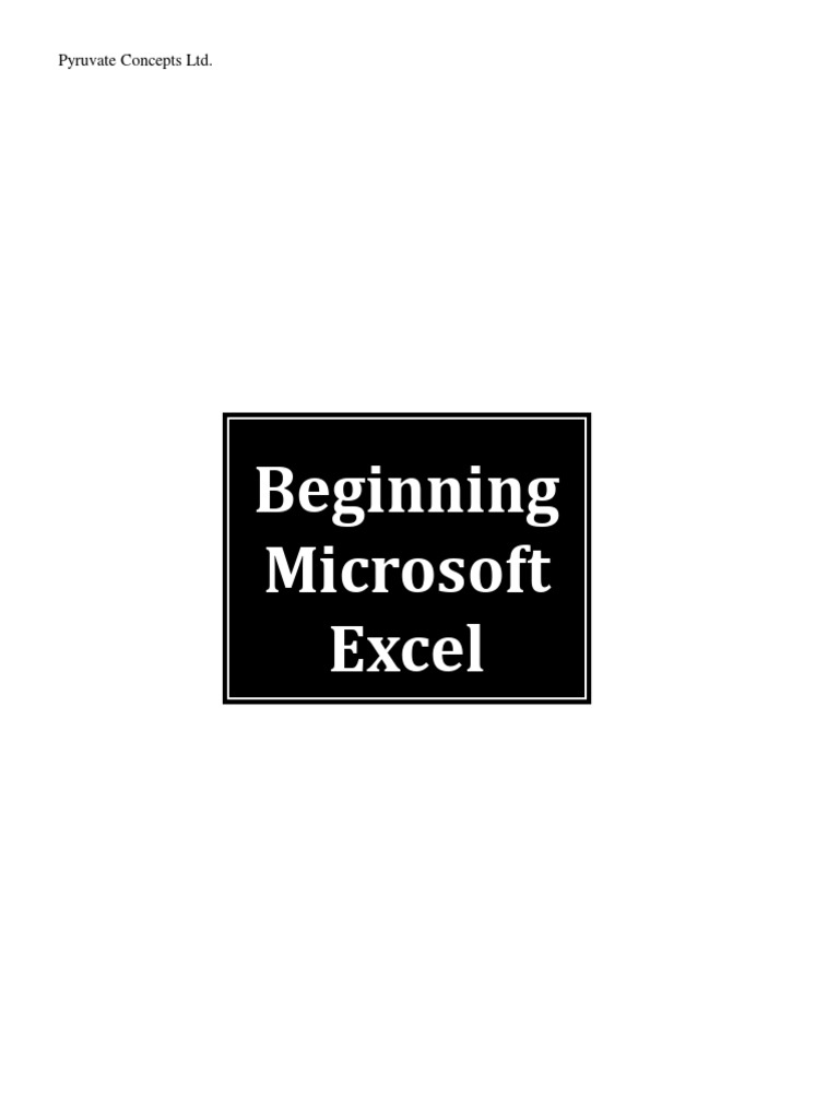 Prepared Handout On Excel | PDF | Spreadsheet | Microsoft Excel