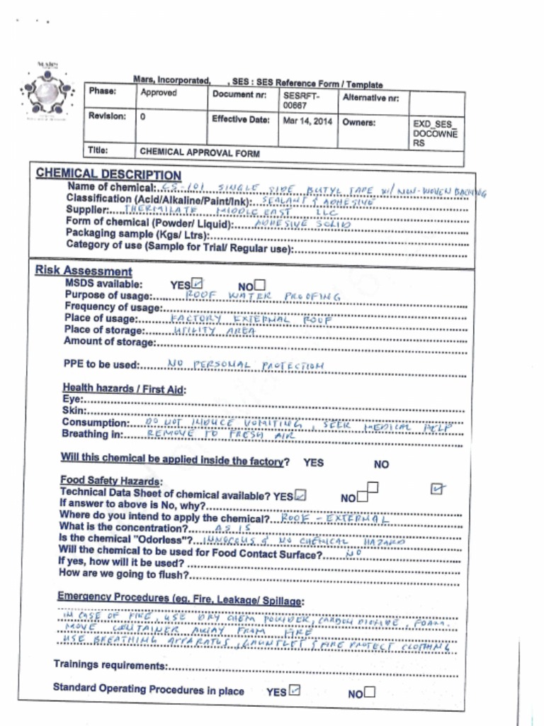 CS 101 Butyl Tape MSDS | PDF