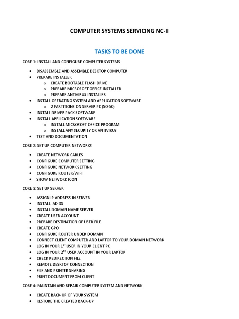 Css Nc Ii Core Assessment Guide Pdf Server Computing Computer
