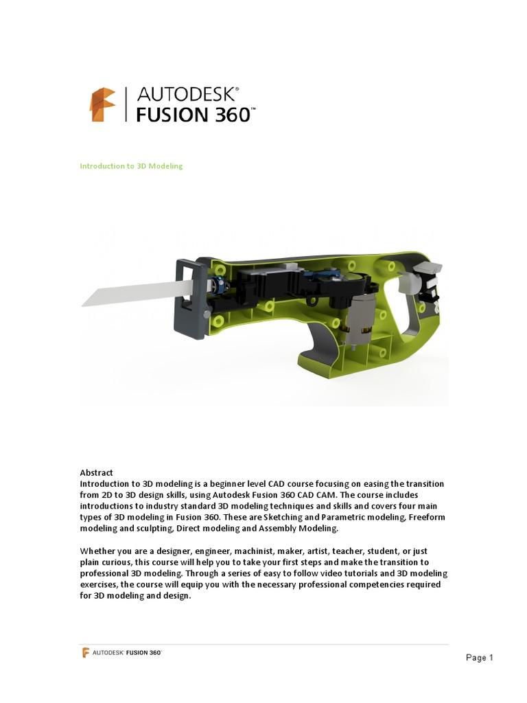 Intro To 3d Modeling Lesson 1 Pdf 3 D Computer Graphics 3 D Modeling 