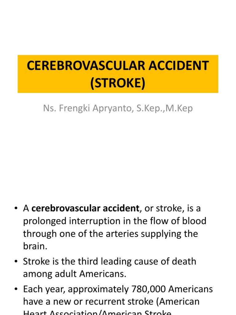 9 Cerebrovascular Accident Pdf Stroke Ischemia