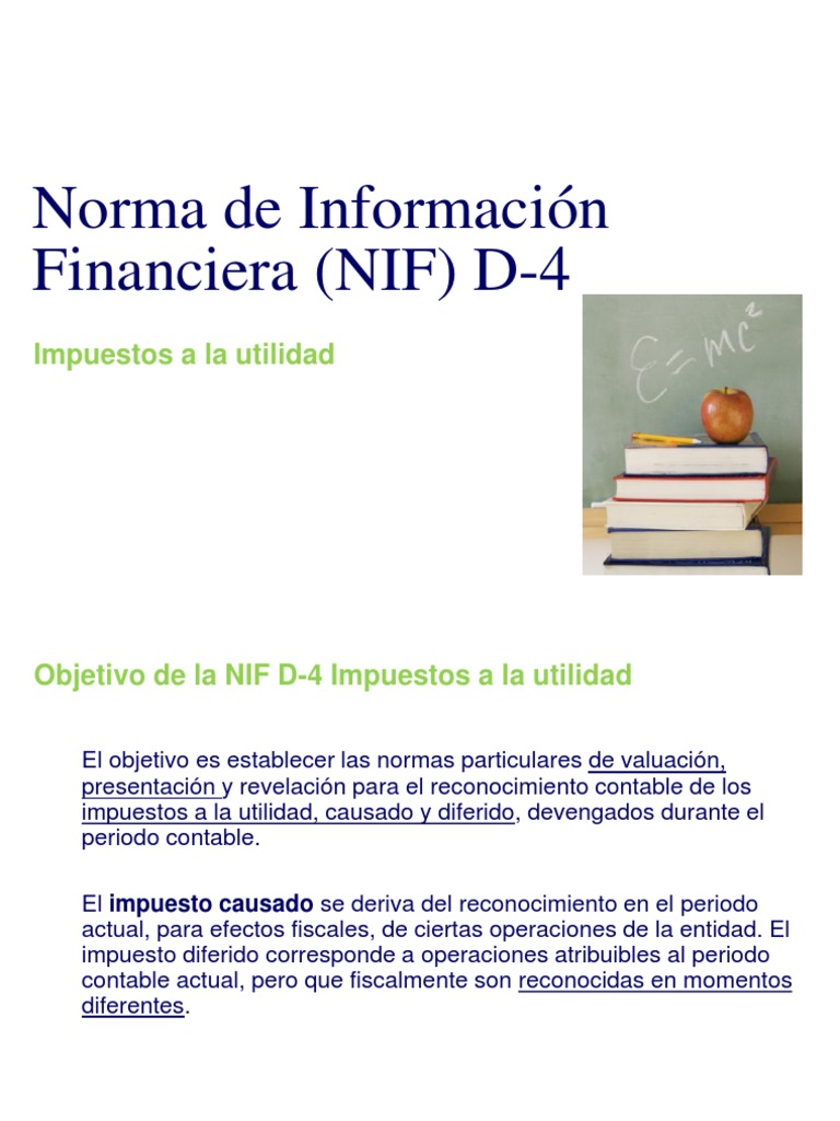 Nif D-4 | PDF | Valoración empresarial | Contabilidad