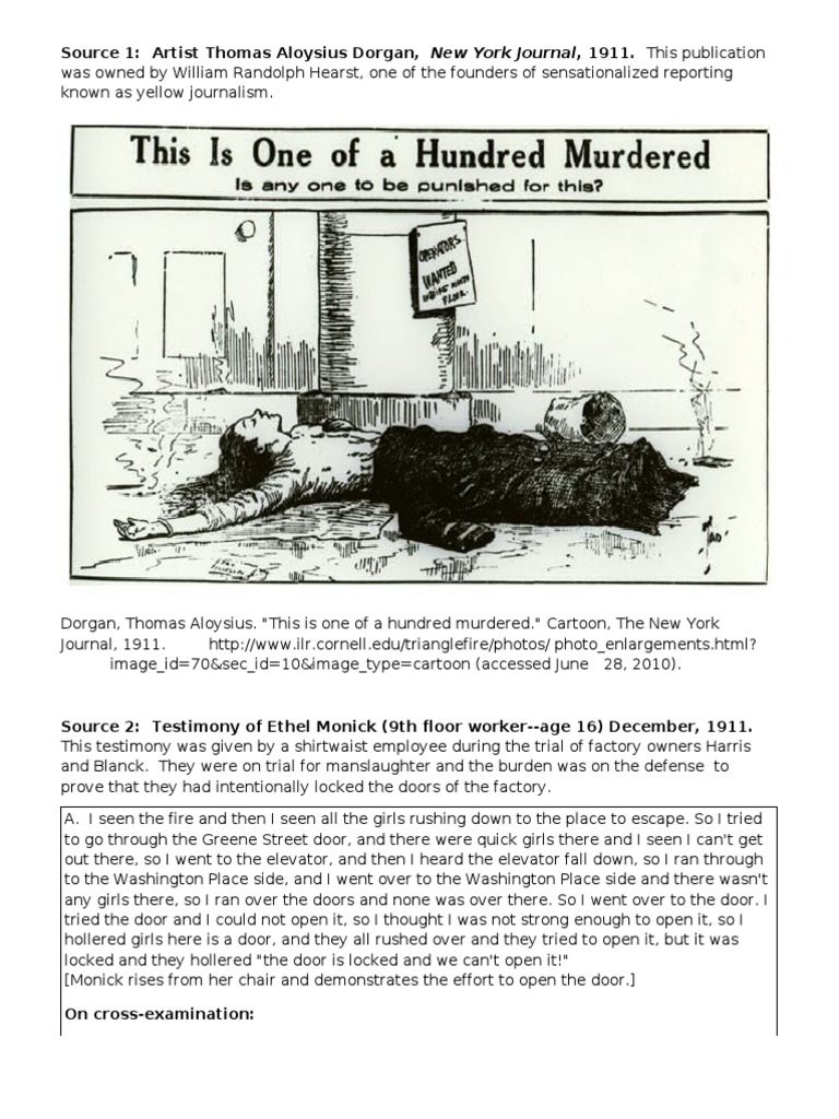 Triangle Shirtwaist Fire Documents | PDF | Courtroom | Witness