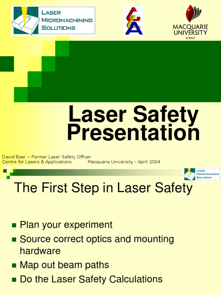 LMS Laser Safety Presentation | PDF | Laser | Optics