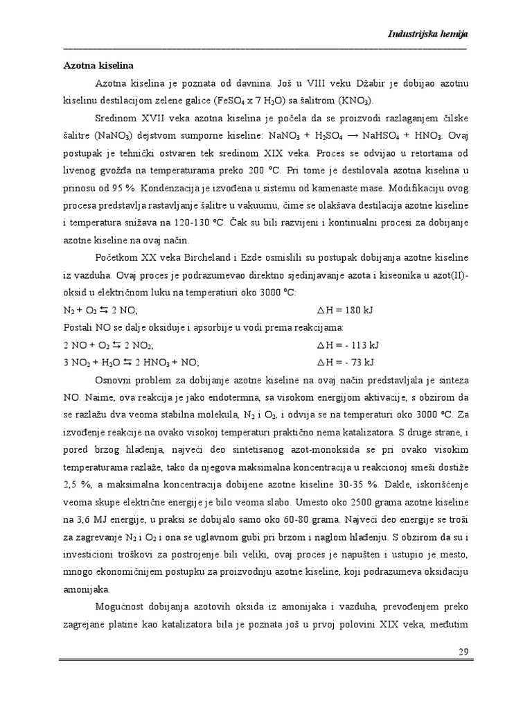 Azotna Kiselina | PDF
