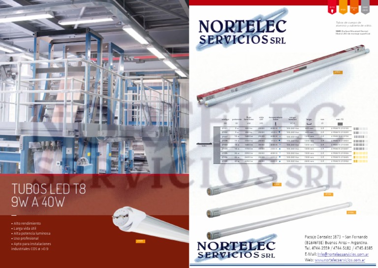 High-Performance LED T8 Tubes From 9W to 40W | PDF | Electronic ...
