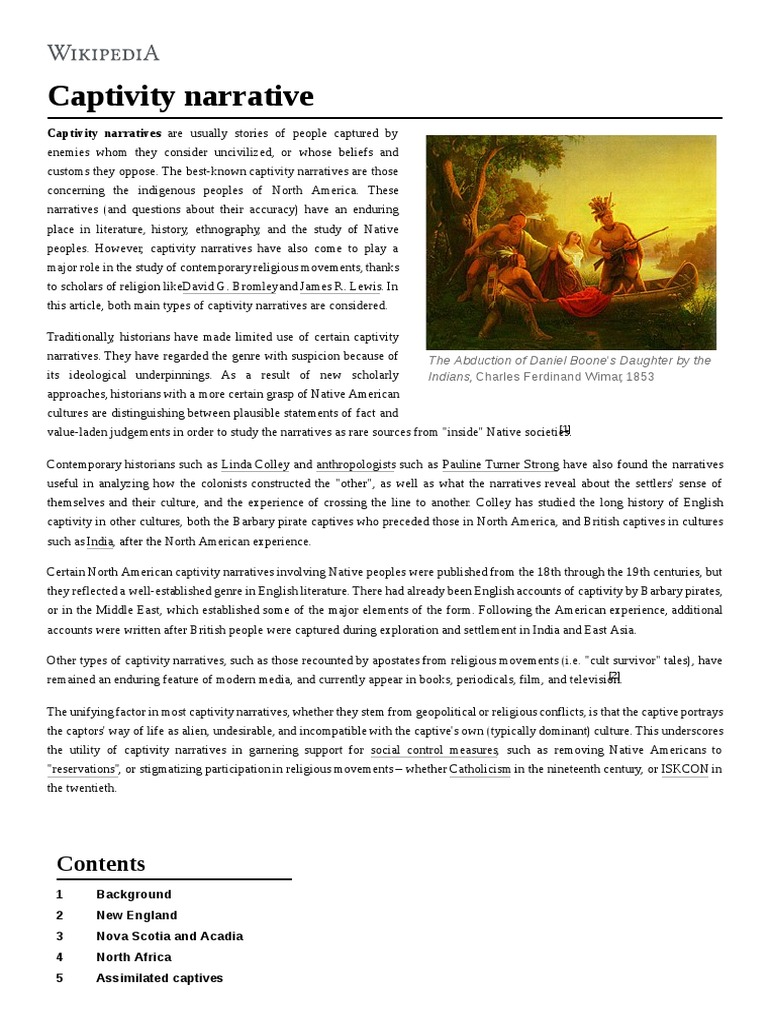 Captivity Narrative | PDF