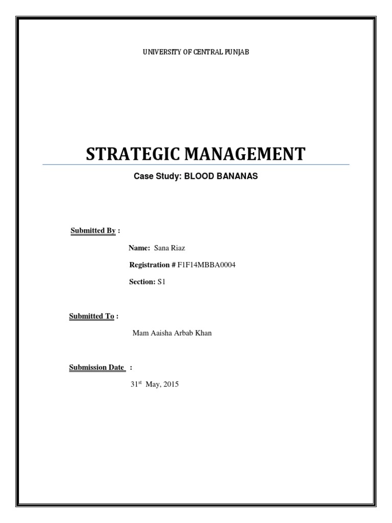 UCP Strategic Case Study on Chiquita Brands | PDF | Government | Business