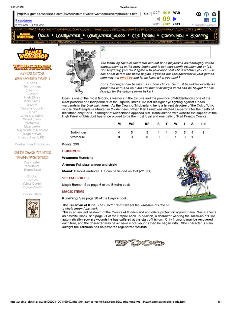Boris Todbringer | Download Free PDF | Fantasy | Campaign Settings