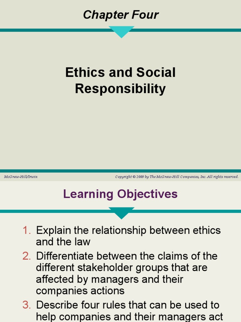 Chapter Four: Ethics and Social Responsibility | PDF | Reputation ...