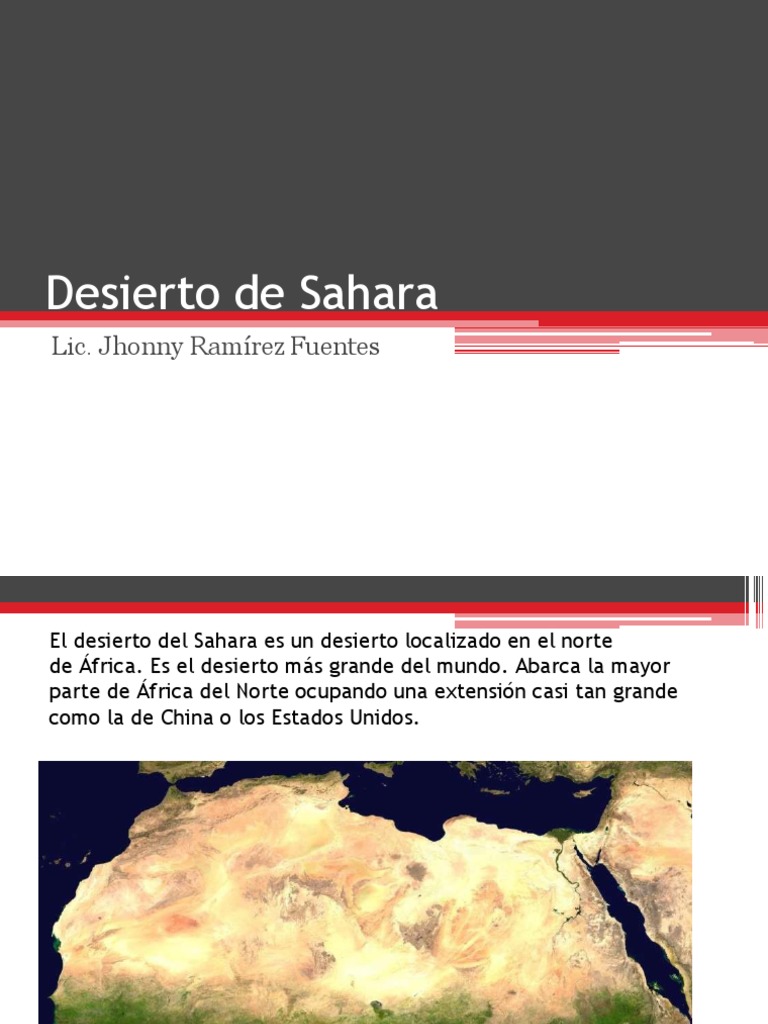 Desierto del Sahara: Clima y Geografía | PDF