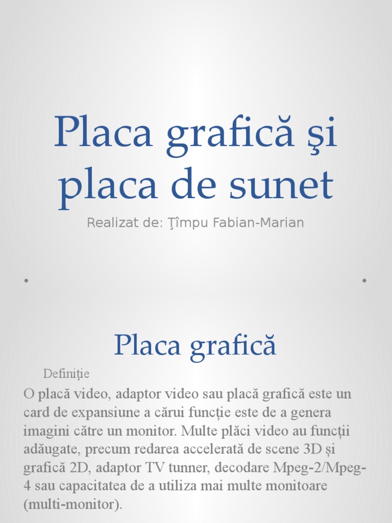 Prezentare Proiect | PDF