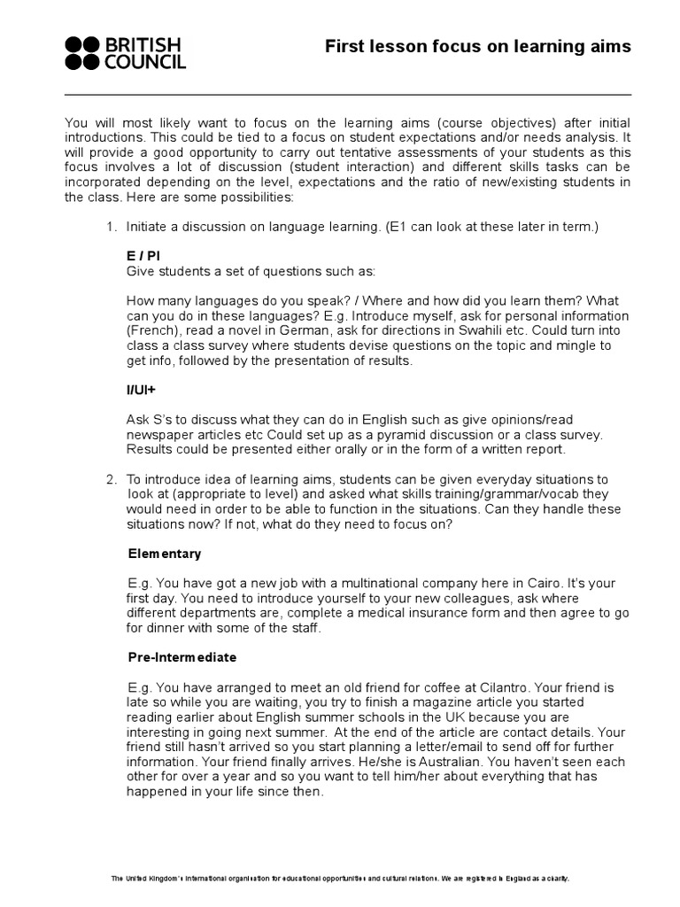 How To Use The Learning Aims | PDF | Semiotics | Learning