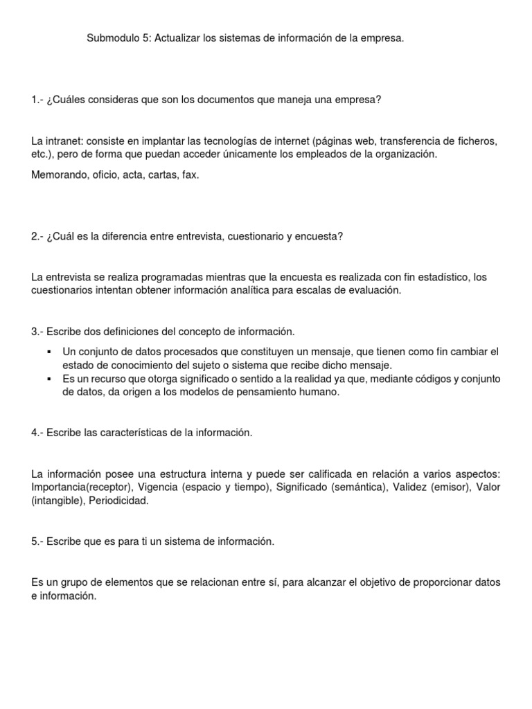 Sistema de Infromacion Tarea Yoeli | PDF | Sistema de informacion | Información