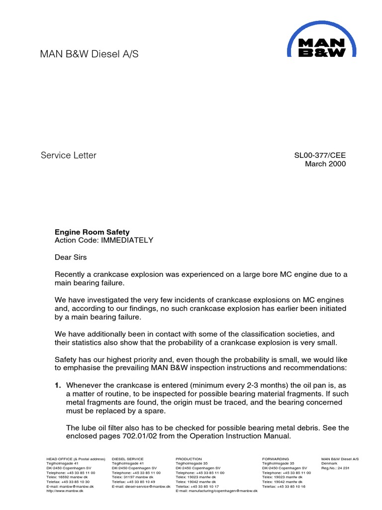 Bearing Failure Service Letter | PDF