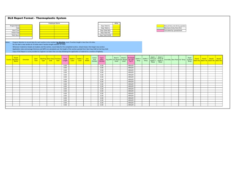 CA-T-7 DLS Report Format - Thermoplastic System | PDF | Nature