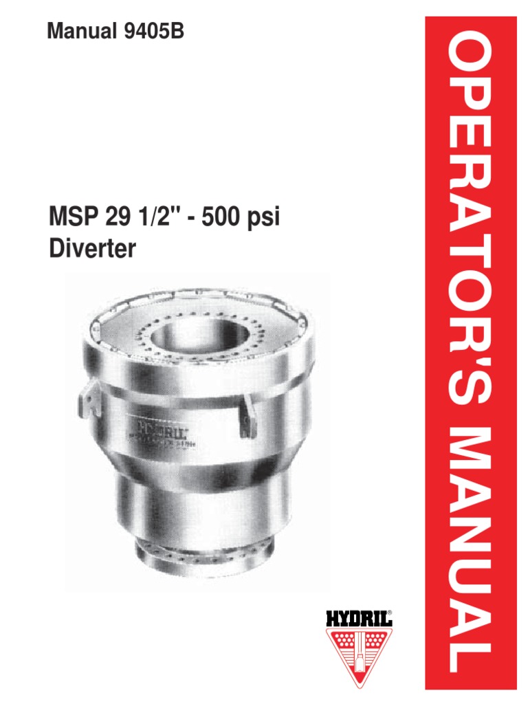 Hydril MSP 29-500 Manual PDF | PDF | Pressure | Valve
