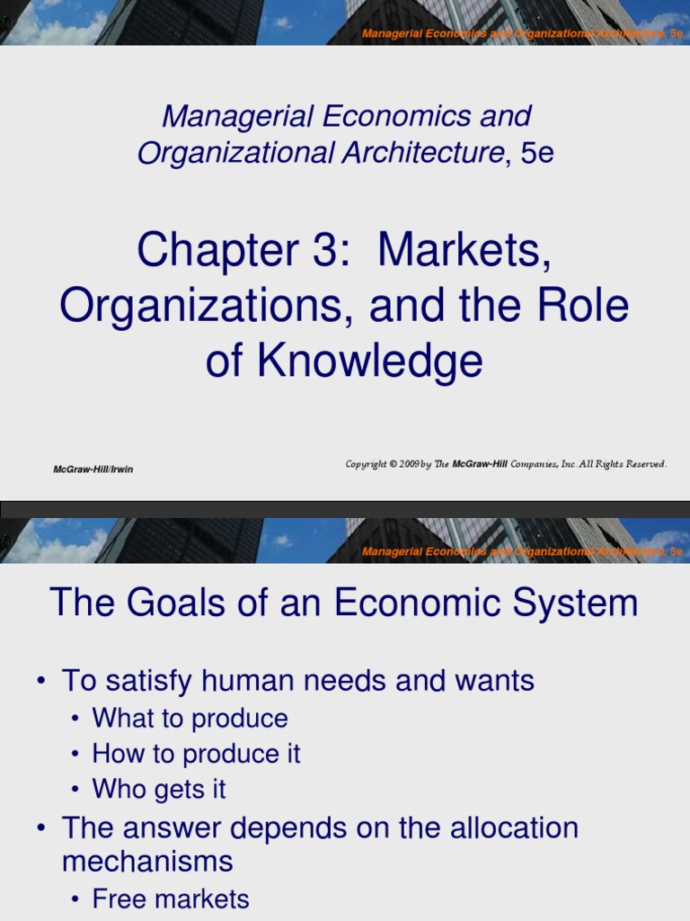 Chapter 3: Markets, Organizations, and The Role of Knowledge | PDF | Economic Surplus | Externality
