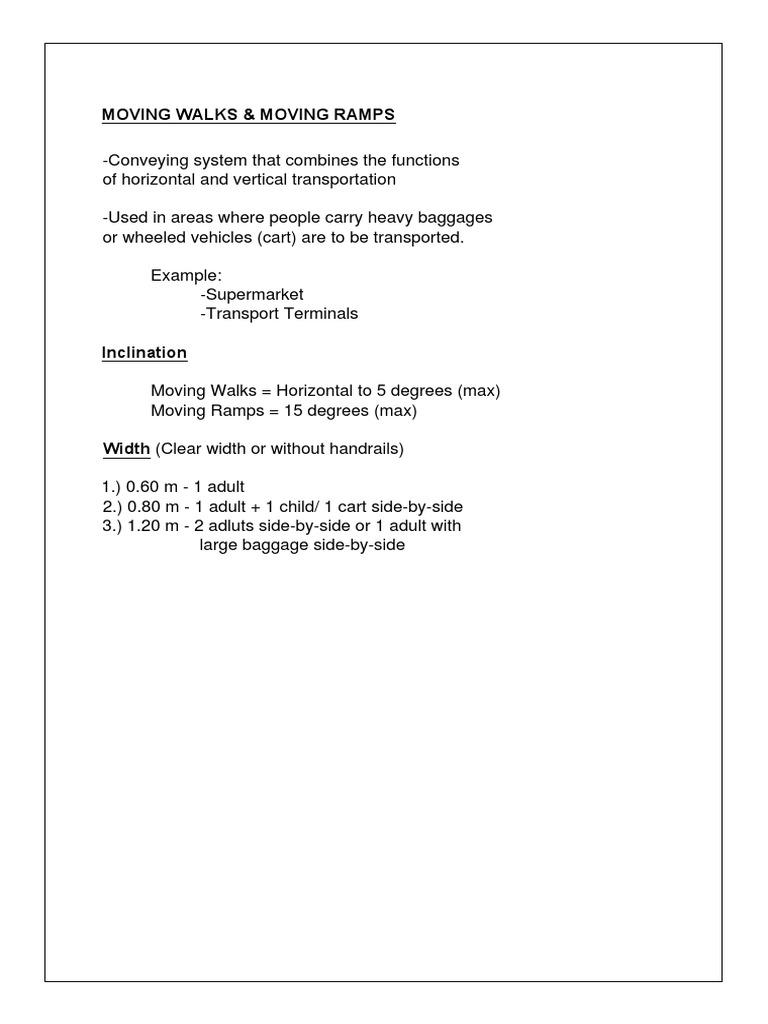 Moving Walks & Ramps Guide | PDF | Business | Teaching Methods & Materials