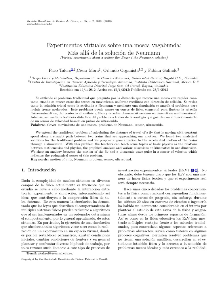 Experimentos de Una Vagabunda | PDF | Algoritmos | Velocidad