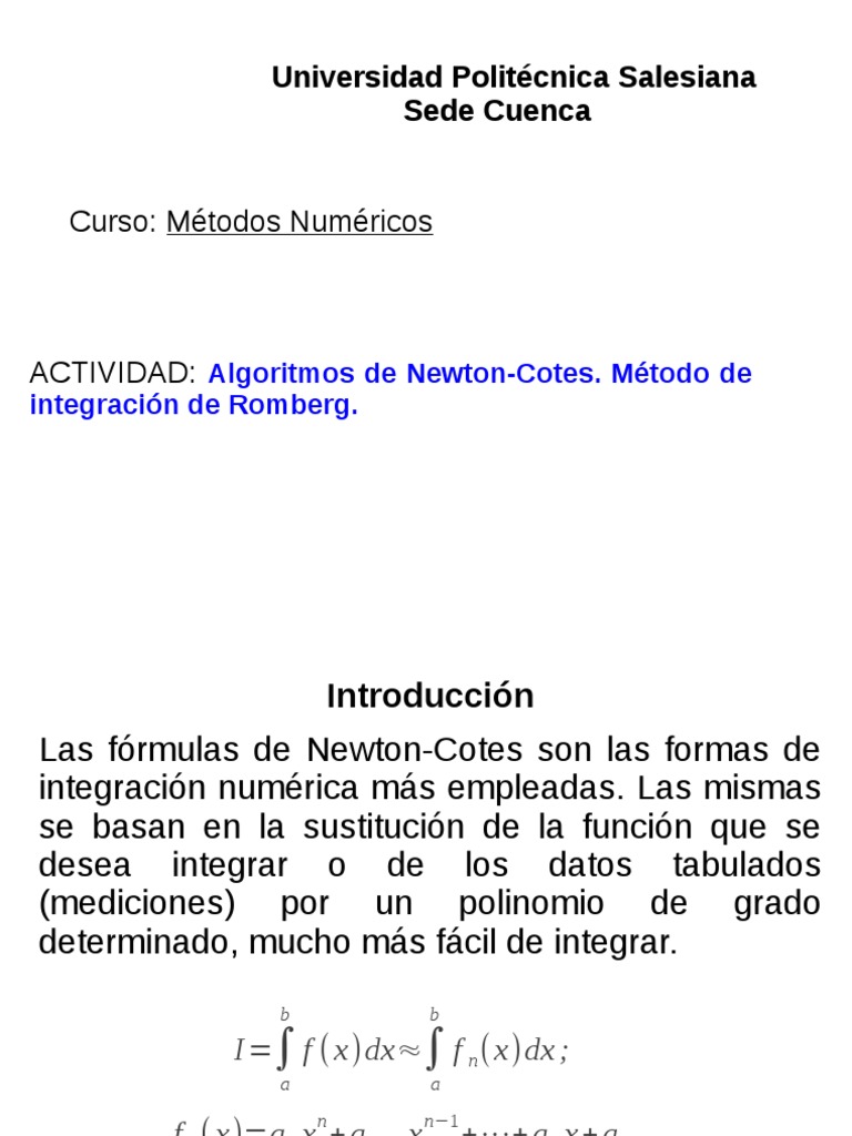 Integración Simpson y Trapecio Metodos Numericos | PDF | Integral | Análisis numérico