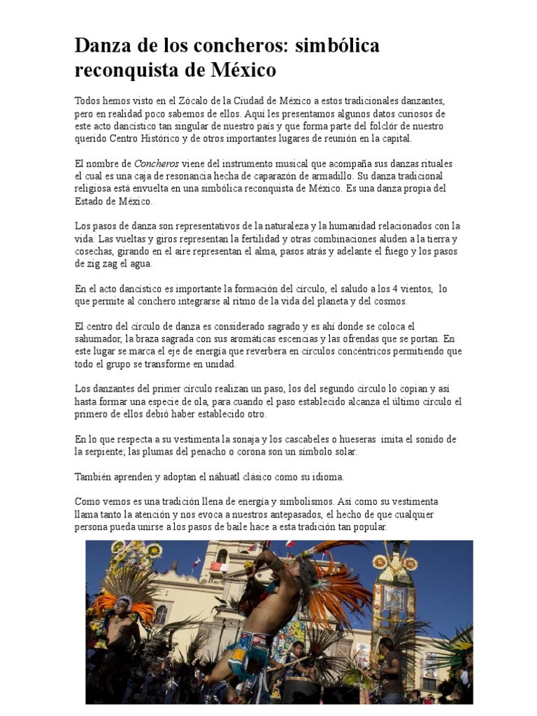 Danza De Los Concheros Simbología Y Origen Pdf