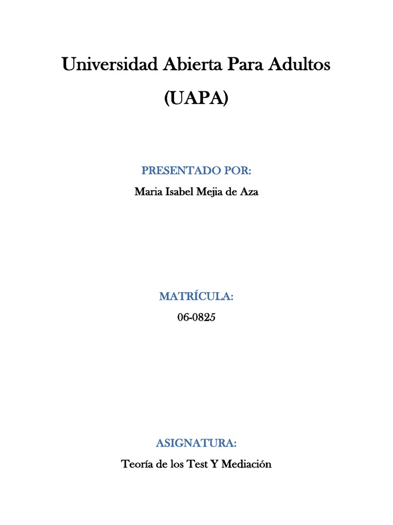 Tarea 7 Teoria de Los Test Maria | PDF | Evaluación | Moralidad